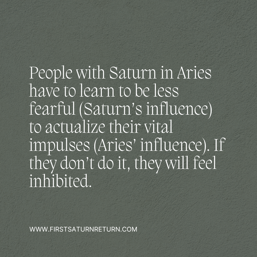 Saturn in Aries in the Birth Chart – First Saturn Return